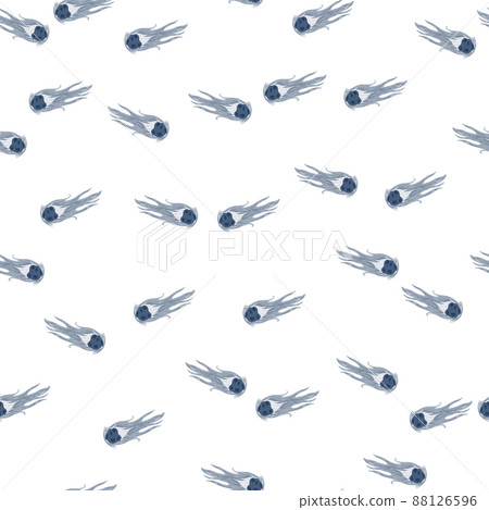 Comet fly seamless pattern. Design meteorite... - Stock Illustration ...
