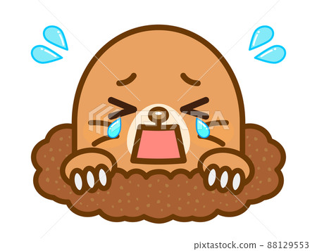 Illustration material of crying mole 4 - Stock Illustration [88129553 ...