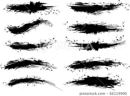 Ink brush various material set - Stock Illustration [88129990] - PIXTA