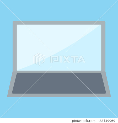Simple and cute laptop illustration - Stock Illustration [88139969] - PIXTA