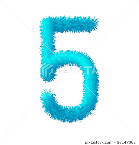 Vector soft fluffy numbers - Stock Illustration [88147068] - PIXTA