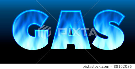 GAS letters with gas flame vector eps10 - Stock Illustration [88162086 ...