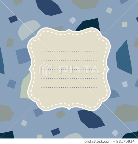 Stationery blue with a pattern of colorful motifs - Stock Illustration ...