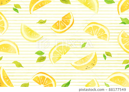 Beautiful watercolor lemon background illustration - Stock Illustration ...