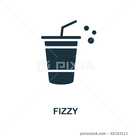 Fizzy icon. Monochrome simple Fizzy icon for... - Stock Illustration ...