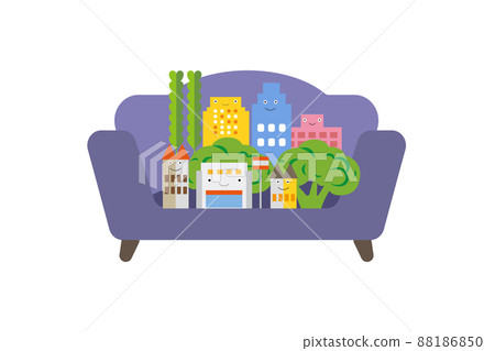 Beautiful cityscape and enjoyable living.... - Stock Illustration ...