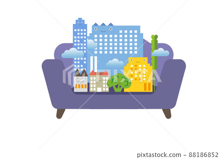 Beautiful cityscape and enjoyable living.... - Stock Illustration ...