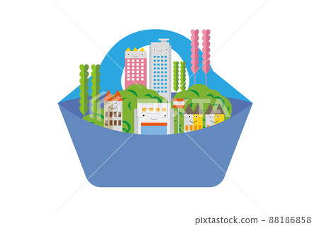 Beautiful cityscape and enjoyable living.... - Stock Illustration ...