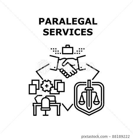 Paralegal Services Vector Concept Illustration - Stock Illustration ...
