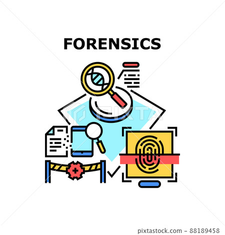 Forensics Analyzing Vector Concept Illustration - Stock Illustration ...