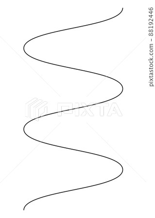 Black Nanami line. Curve, curve. - Stock Illustration [88192446] - PIXTA