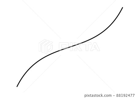 Black Nanami line. Curve, curve. - Stock Illustration [88192477] - PIXTA