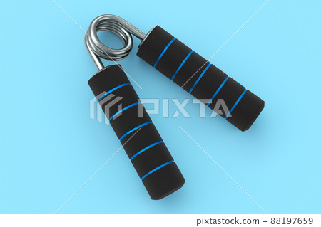 Iron hand expander or resistance band with... - Stock Illustration ...