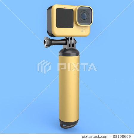 Photo and video lightweight yellow action... - Stock Illustration ...
