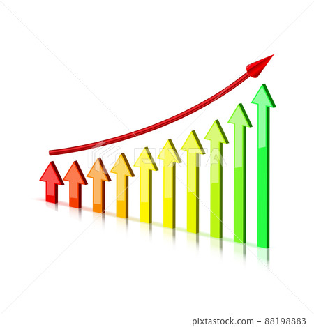 Diagram graphic up vector illustration isolated... - Stock Illustration ...