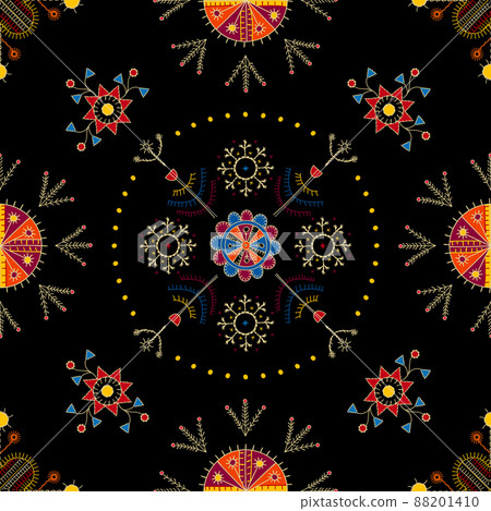 Mulgi folk art pattern 15 - Stock Illustration [88201410] - PIXTA