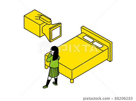 Adult age reduction illustration Adult video... - Stock Illustration ...