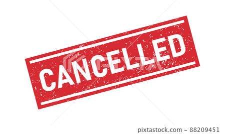 Grunge red cancelled word rubber stamp. Cancel... - Stock Illustration ...