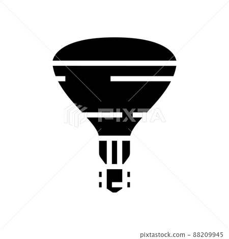 ray glow light bulb glyph icon vector illustration - Stock Illustration ...