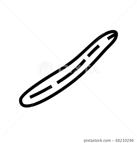 english cucumber line icon vector illustration - Stock Illustration ...