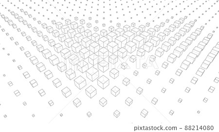 Vector abstract boxes background-插圖素材 [88214080] - PIXTA圖庫