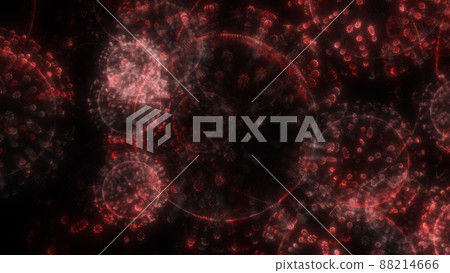 Close-up of virus under microscope, SARS-CoV-2... - Stock Illustration ...