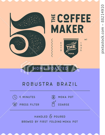 Coffee, tag label - Stock Illustration [88214910] - PIXTA