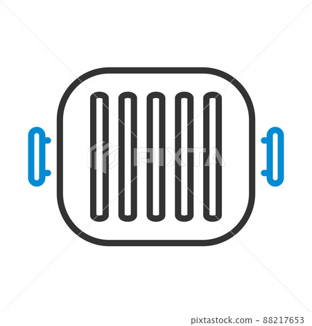 Icon Of Grill Pan - Stock Illustration [88217653] - PIXTA