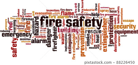 Fire safety word cloud - Stock Illustration [88226450] - PIXTA