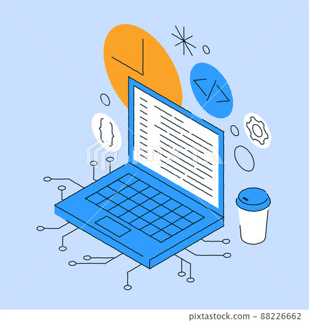 Coding Isometric Vector Illustration - Stock Illustration [88226662 ...