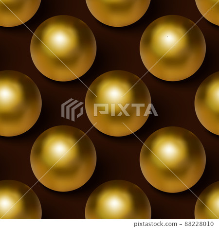 Vector realistic golden ball seamless... - Stock Illustration [88228010 ...