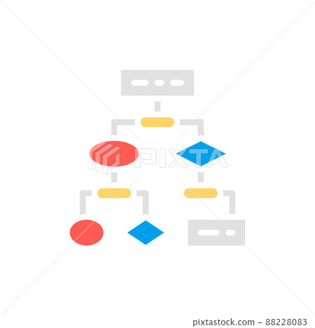 Vector algorithm, coding block schemes white... - Stock Illustration [88228083] - PIXTA