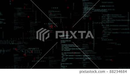 Image of binary coding and data processing on... - Stock Illustration [88234684] - PIXTA