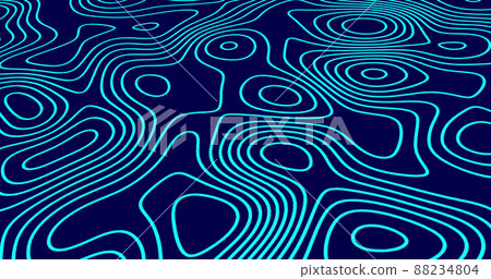 Image of blue line trails moving in hypnotic... - Stock Illustration ...