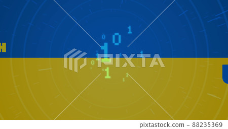 Image of we stand with ukraine and binary code... - Stock Illustration ...