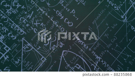 Image of mathematical equations on gray background - Stock Illustration ...