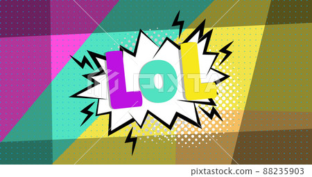 Image of speech bubble with lol text on... - Stock Illustration ...