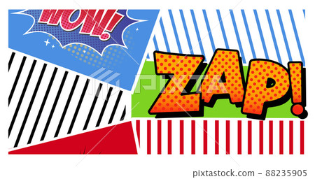 Image of comic texts moving and lines on white... - Stock Illustration ...