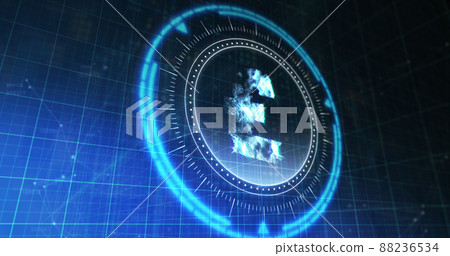 Image of processing circle with rotating pound... - Stock Illustration ...