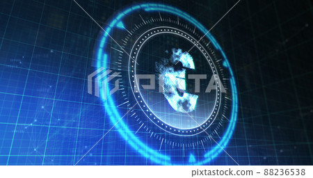 Image of processing circle with rotating euro... - Stock Illustration ...