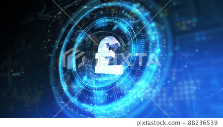 Image of processing circle with rotating pound... - Stock Illustration ...