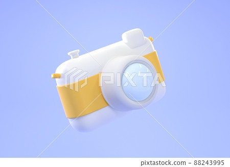 Children photo camera, angle view. Cartoon... - Stock Illustration ...