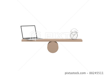3D. Business management concept. laptop and... - Stock Illustration ...