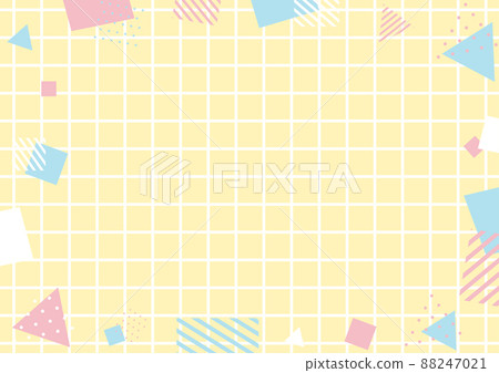 A geometric frame with a cute color scheme, a... - Stock Illustration ...