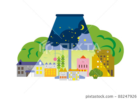 Beautiful cityscape and enjoyable living.... - Stock Illustration ...