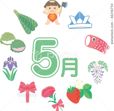 May illustration wreath - Stock Illustration [88248734] - PIXTA