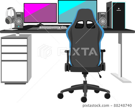 Gamer's desk - Stock Illustration [88248740] - PIXTA