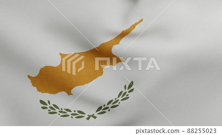 National flag of Cyprus waving 3D Render,... - Stock Illustration ...