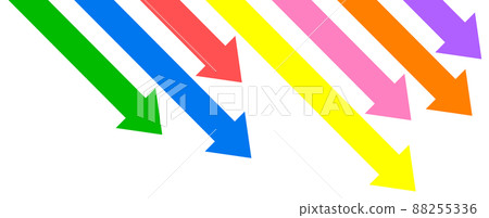 Illustration of multiple arrows pointing downwards - Stock Illustration ...