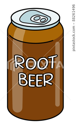 Doodle cartoon style root beer in a can.... - Stock Illustration ...